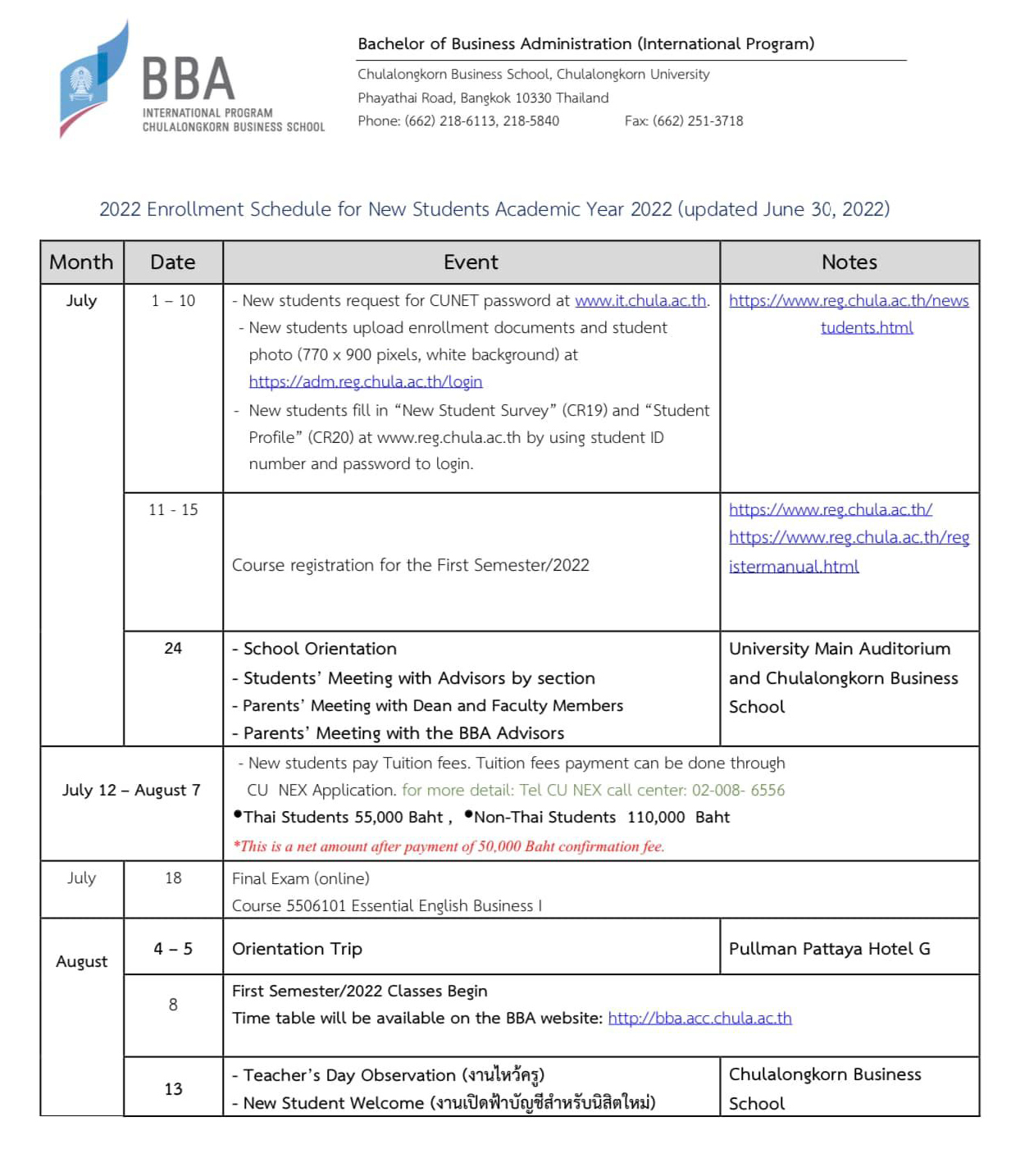 2022 Enrollment Schedule for New Students Academic Year 2022 [Updated ...